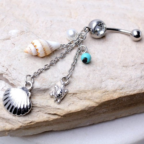 beach belly button rings